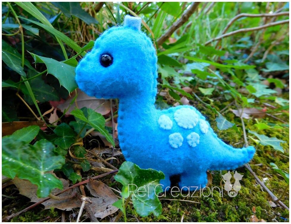 Felt Dinosaur Brachiosaurus Triceratops Keychain | Etsy