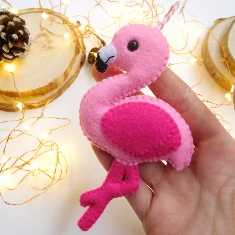 Felt Flamingo Ornament - Etsy