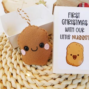 Felt Chicken Nugget Baby First Christmas Ornament in a Matchbox ...