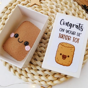Felt Tater Tot Potato in a Matchbox Baby Shower, Congrats on Pregnancy ...
