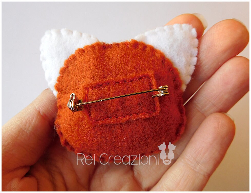 Felt red panda pin brooch kawaii zoo animals | Etsy