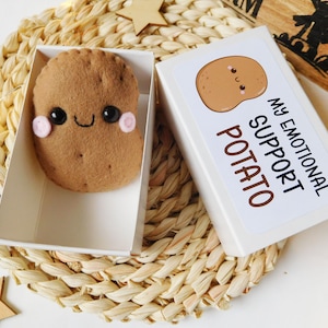 Felt Emotional Support Potato in a Matchbox, Positive Potato, Positive ...