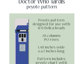 Doctor Who Tardis Perler Bead Pattern - Etsy