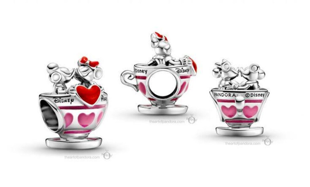 Mickey Mouse and Minnie Mouse Teacup Charm by Pandora – Mad Tea Party ...