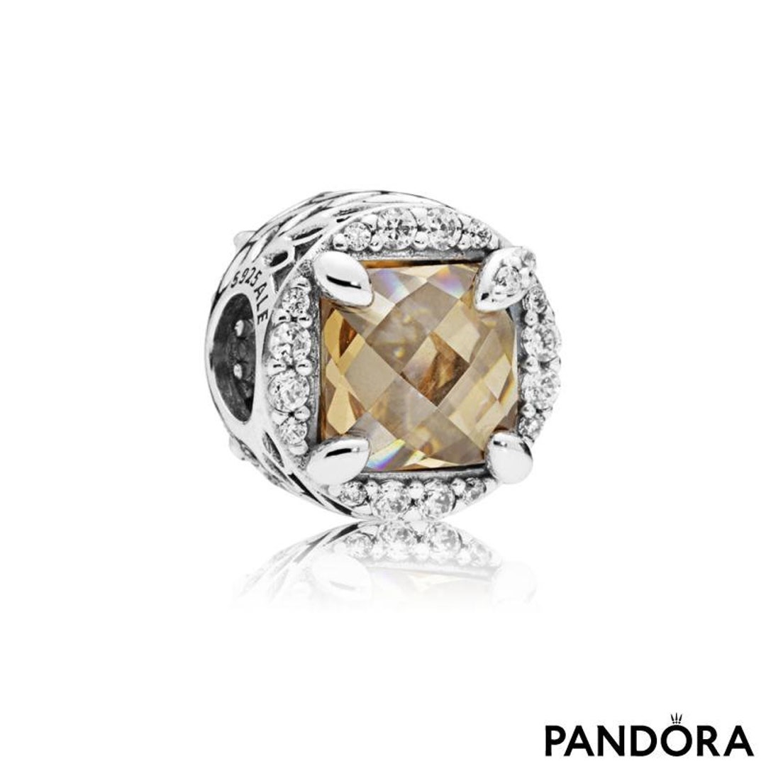 Pandora Radiant Grains Charm With Champagne Zirconia - Etsy