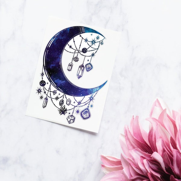Crescent Moon Decal - Etsy