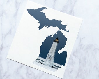 Michigan Sticker Michigan Vinyl Decal State of Michigan | Etsy