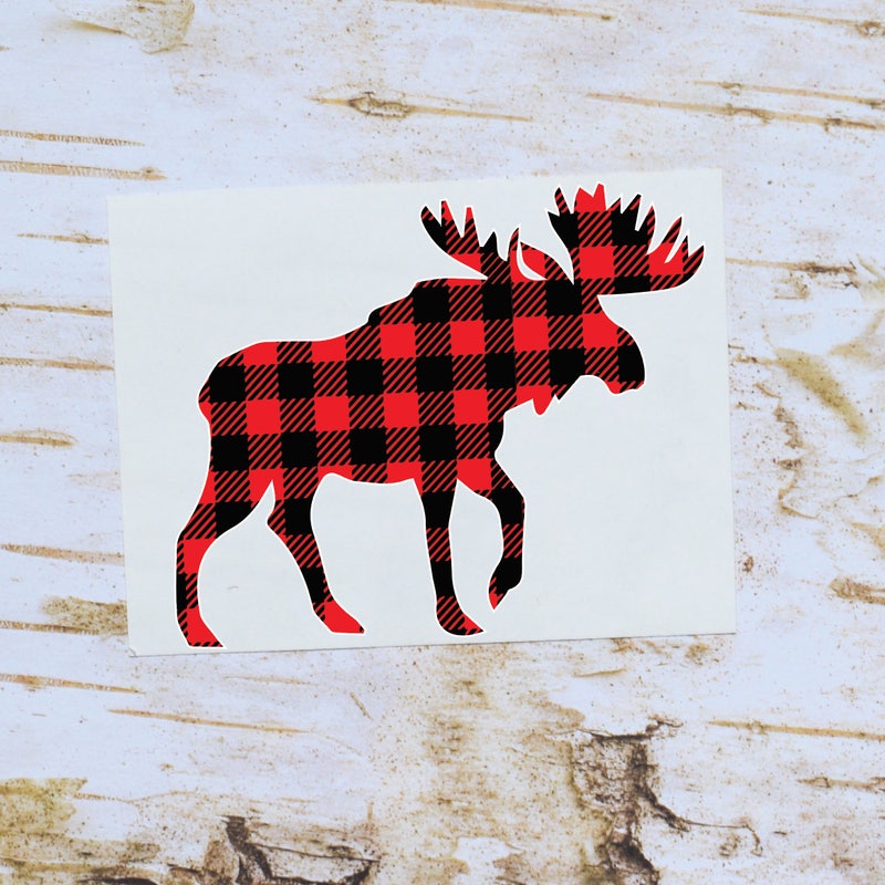Buffalo Plaid Moose - Etsy