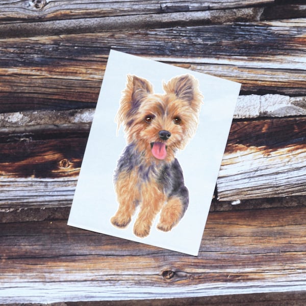 Yorkie Decal for Car - Etsy