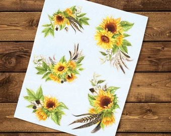 Yellow Flower Decal | Etsy