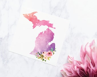 Michigan Sticker Buffalo Plaid State of Michigan Tumbler | Etsy