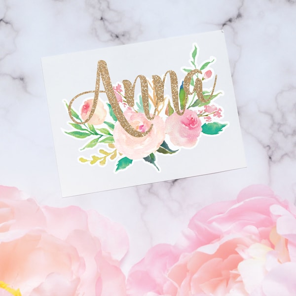 Flower Name Decal - Etsy