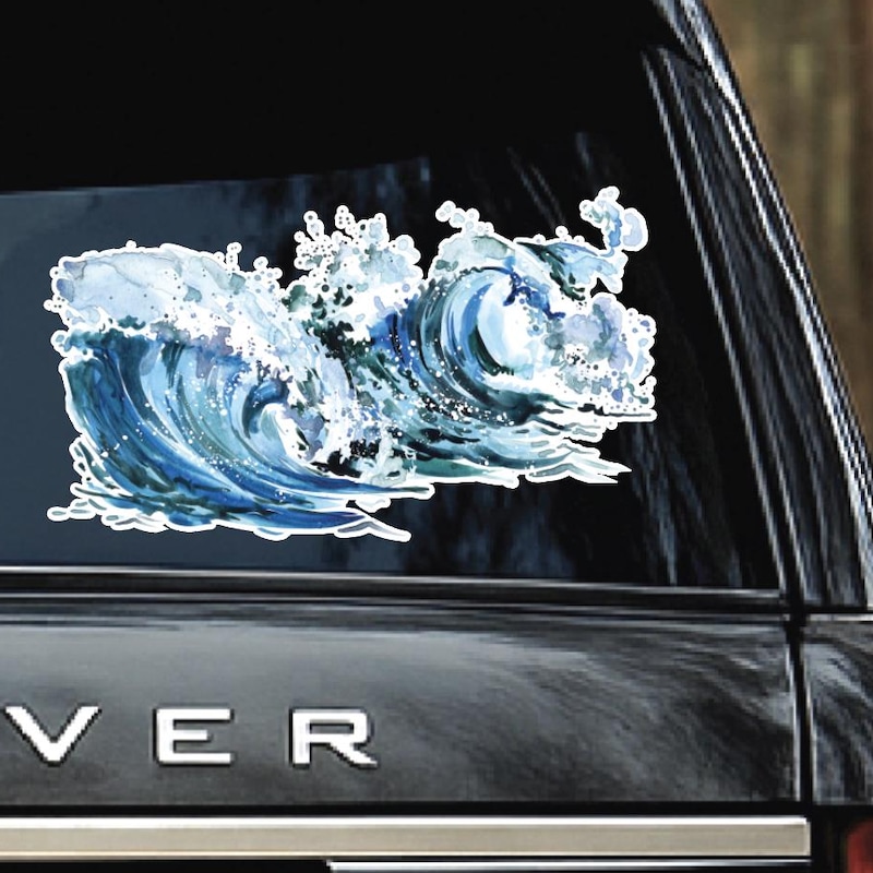 Large Ocean Wave Wall Decal - Etsy