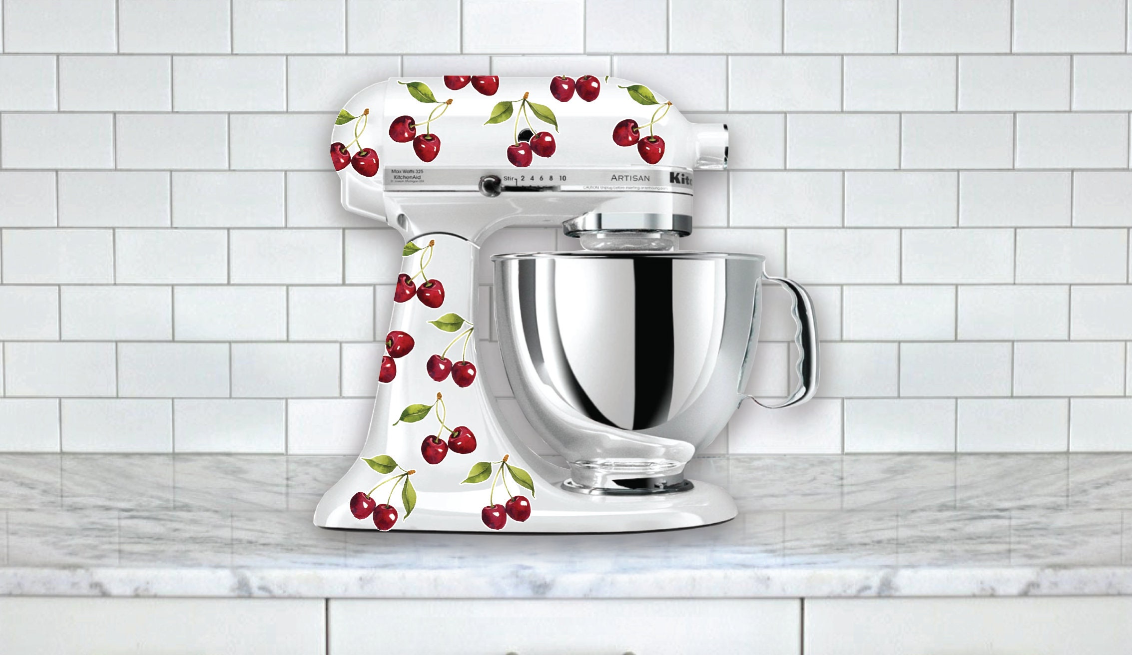 Cherry Mixer Decals: Kitchen Stand Mixer Stickers - Etsy