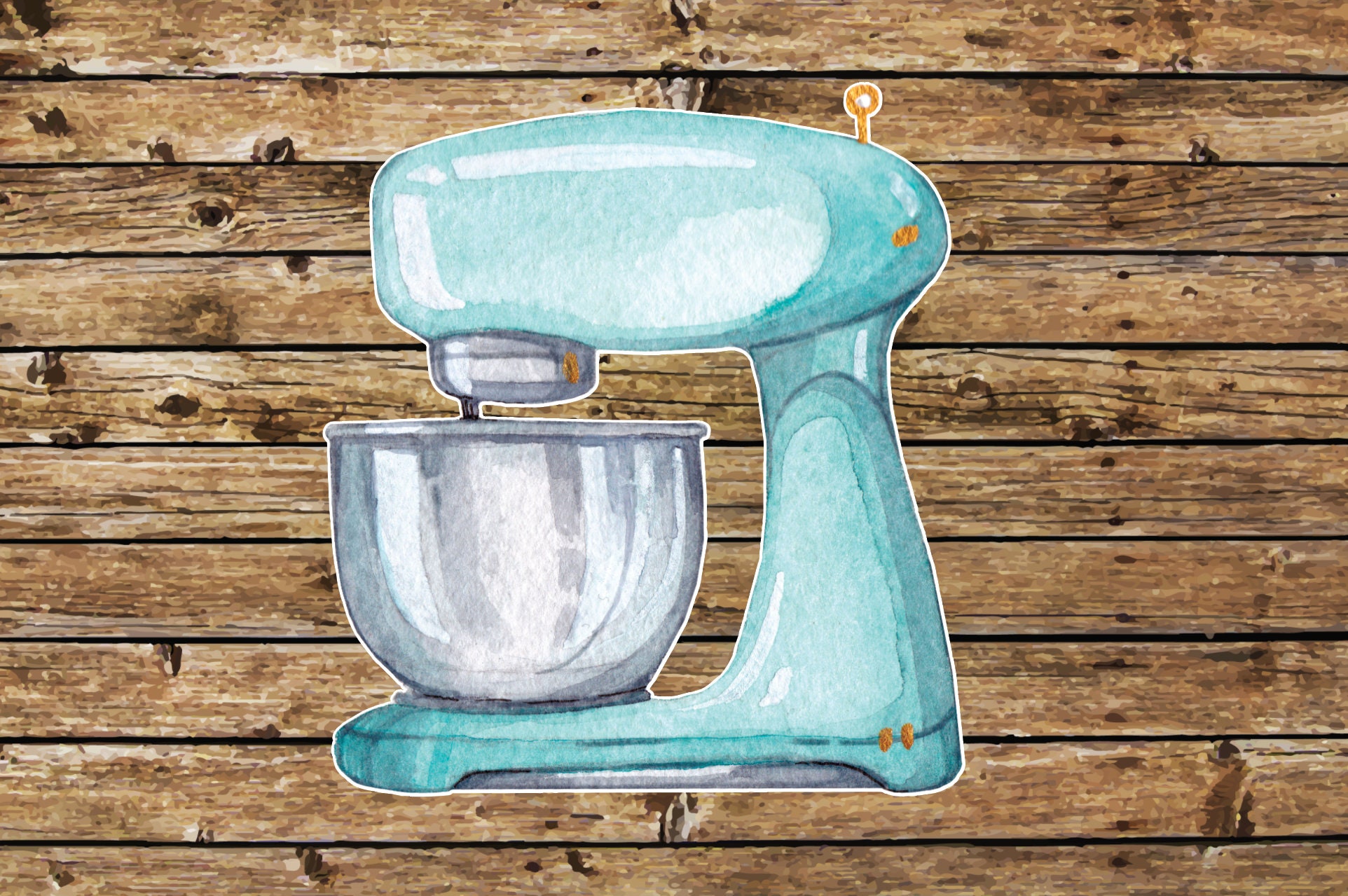 Kitchen Mixer Sticker Baking Vinyl Decal Mixer Sticker - Etsy