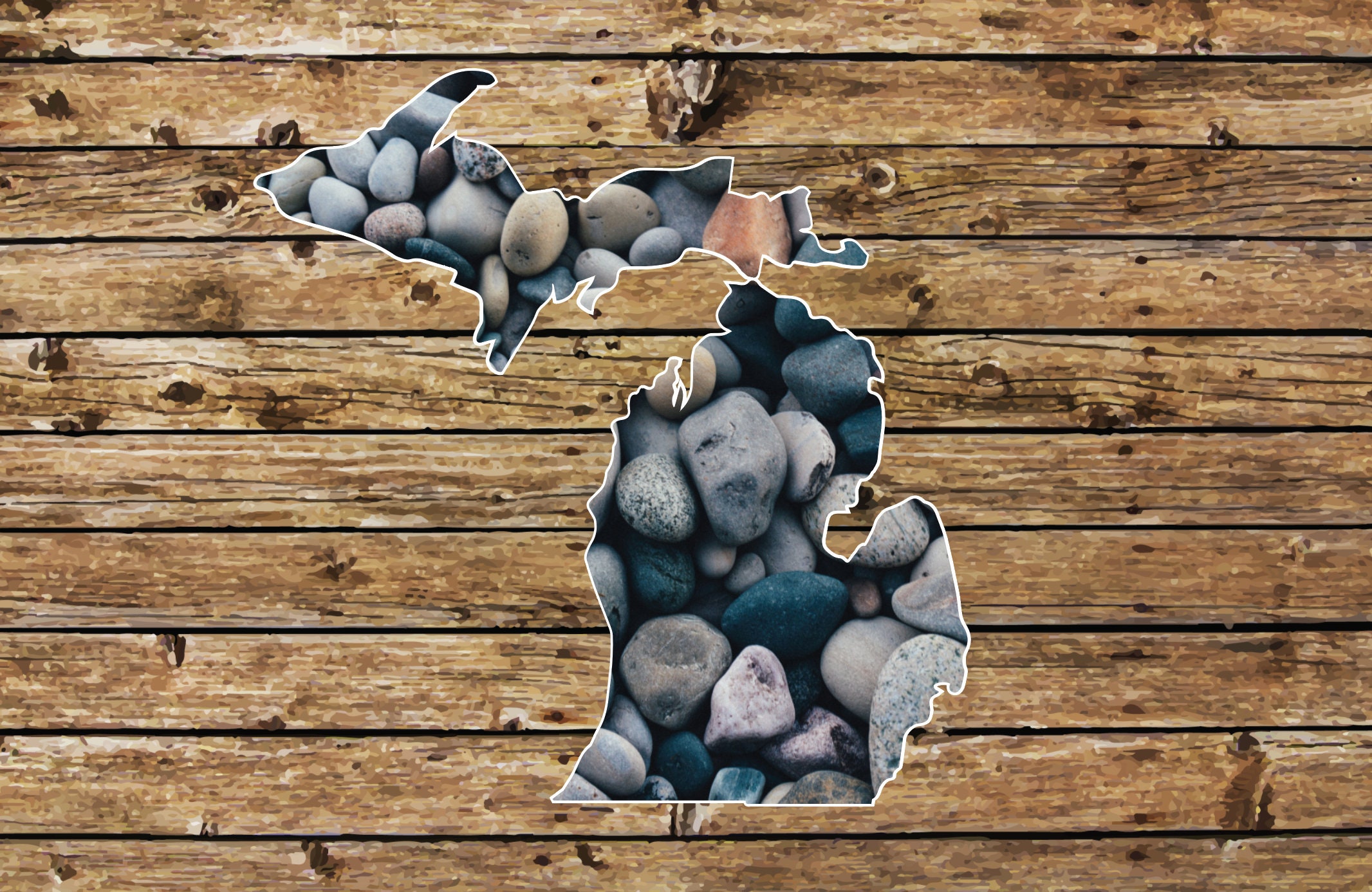 Michigan Sticker Michigan Vinyl Decal State of Michigan - Etsy