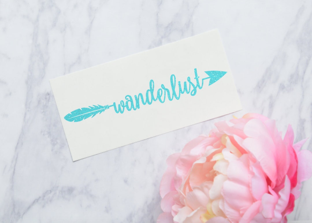 Glitter Wanderlust Arrow Decal: Adventure Sticker - Etsy