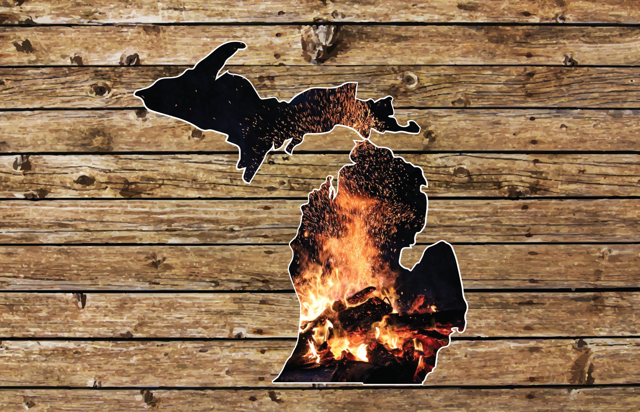 Michigan Sticker Michigan Vinyl Decal State of Michigan | Etsy