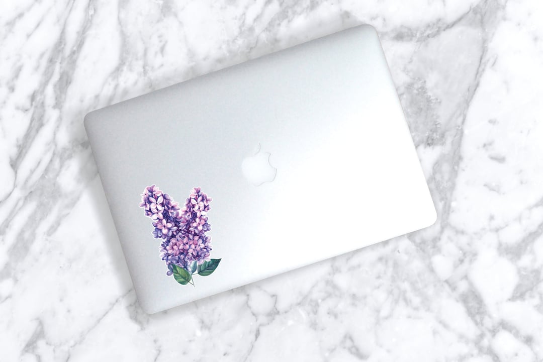 Lilac Flower Sticker | Lilac Vinyl Decal | Watercolor Flower Decal ...