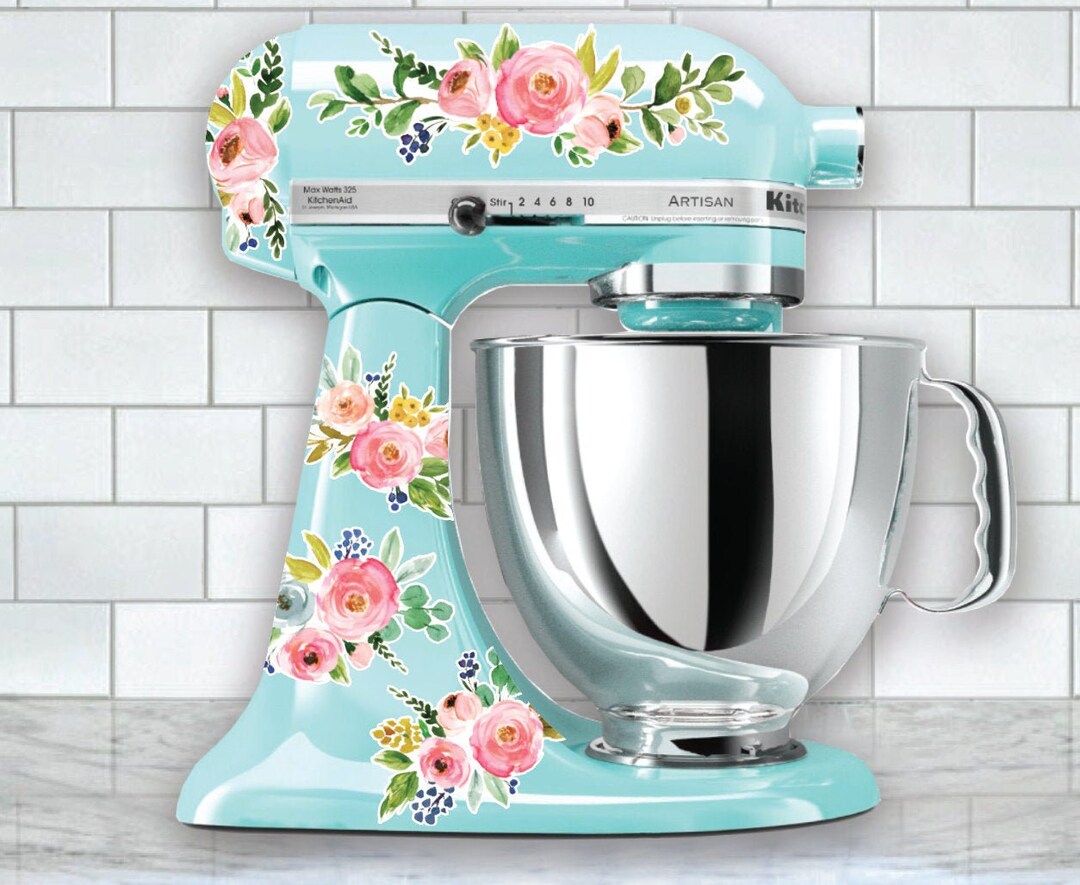 Watercolor Floral Mixer Decals: Spring Blooms, Pastel Flowers - Etsy