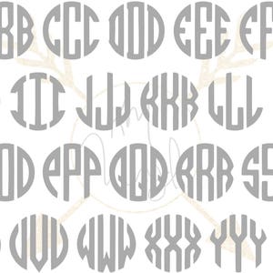 Circle Monogram Decal | Holo Monogram Sticker | Multi-chrome Monogram ...