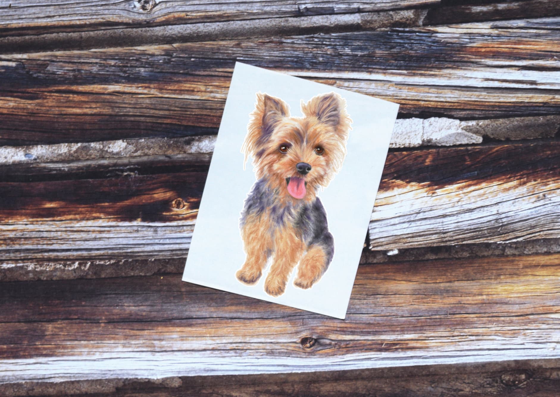 Yorkie Sticker Watercolor Dog Sticker Dog Car Decal | Etsy