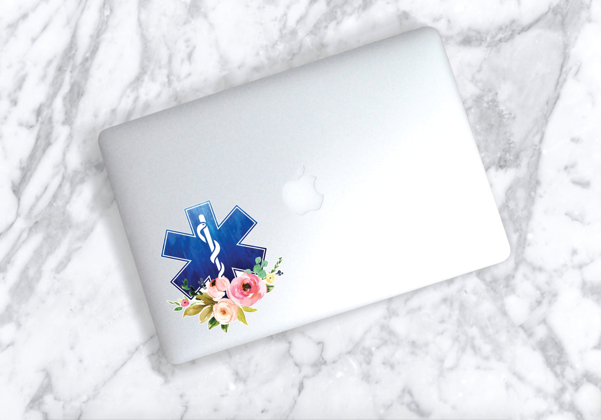 EMT Sticker Floral EMT Car Decal EMT Sticker Medical - Etsy