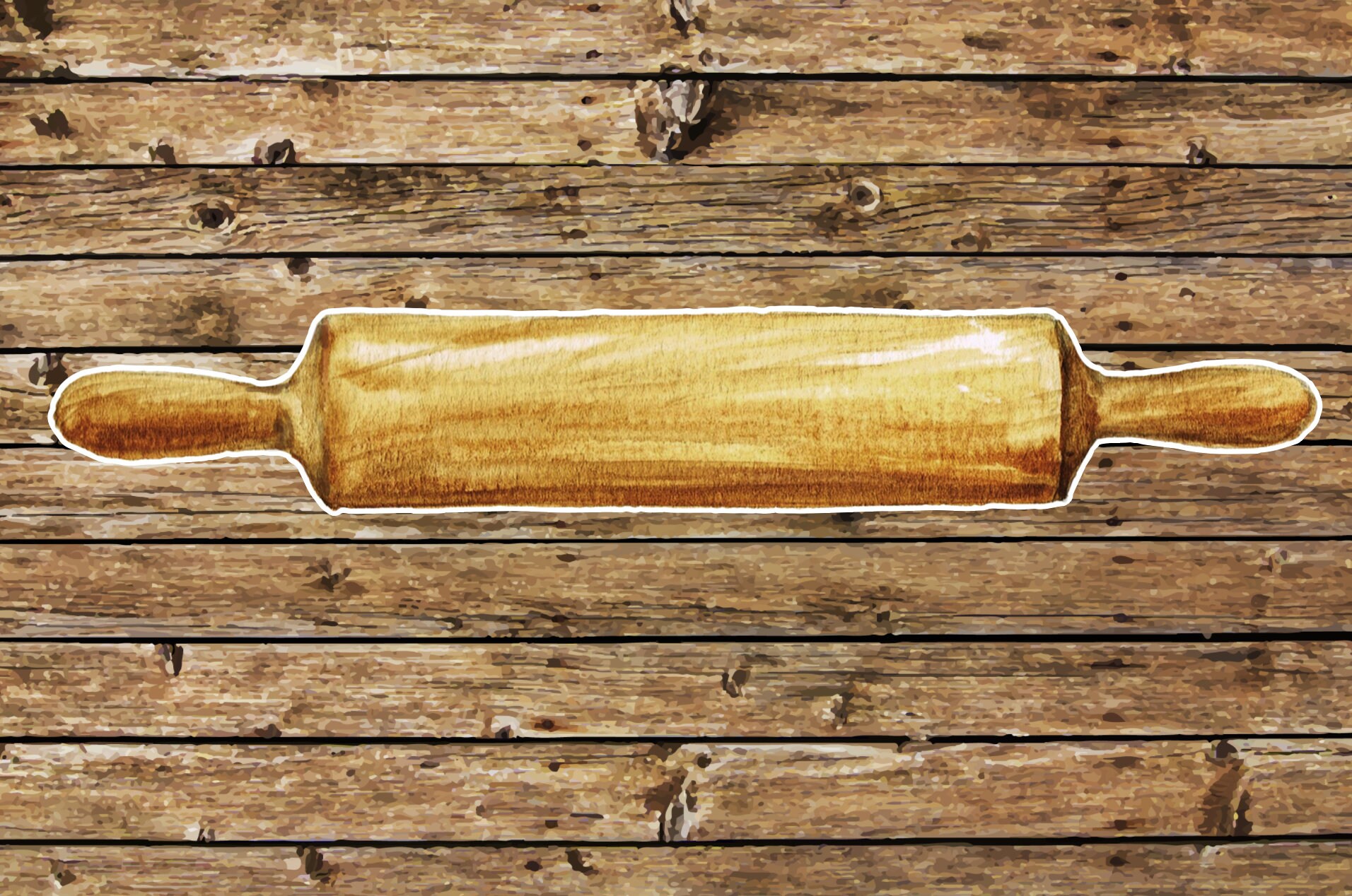 Rolling Pin Sticker Rolling Pin Vinyl Sticker Baking Decal - Etsy