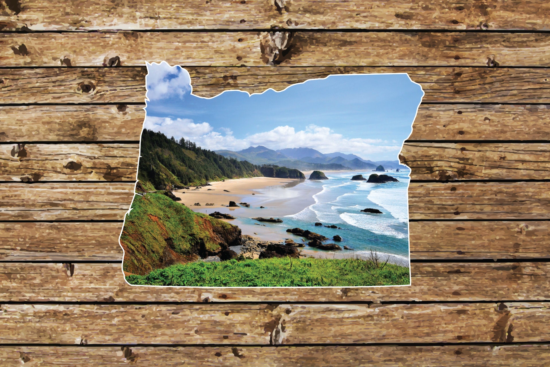 Oregon Coast Sticker Ocean Decal Oregon Vinyl Decal | Etsy