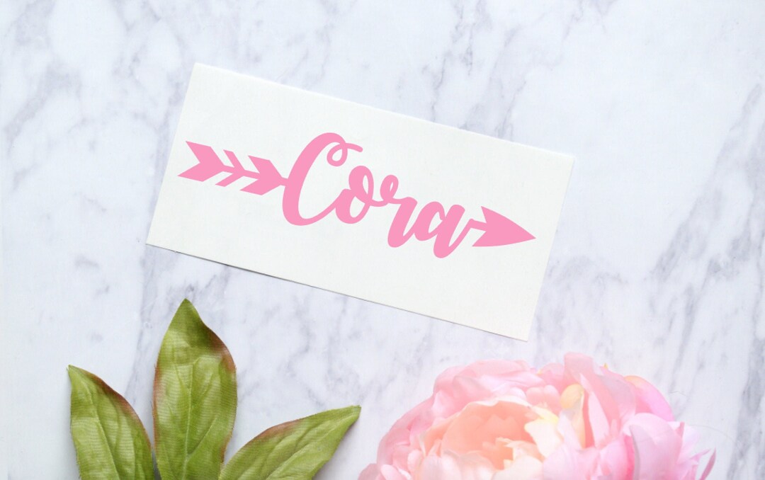 Name Arrow Decal | Monogram Name Sticker | Arrow Name Decal | Name ...