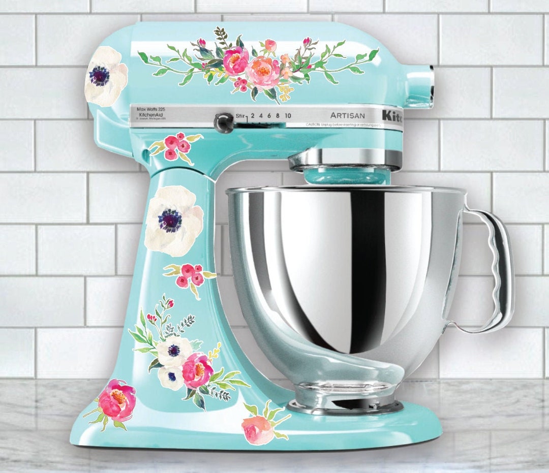 Poppy Peony Flower Mixer Decals | Watercolor Floral Decals | Flower ...