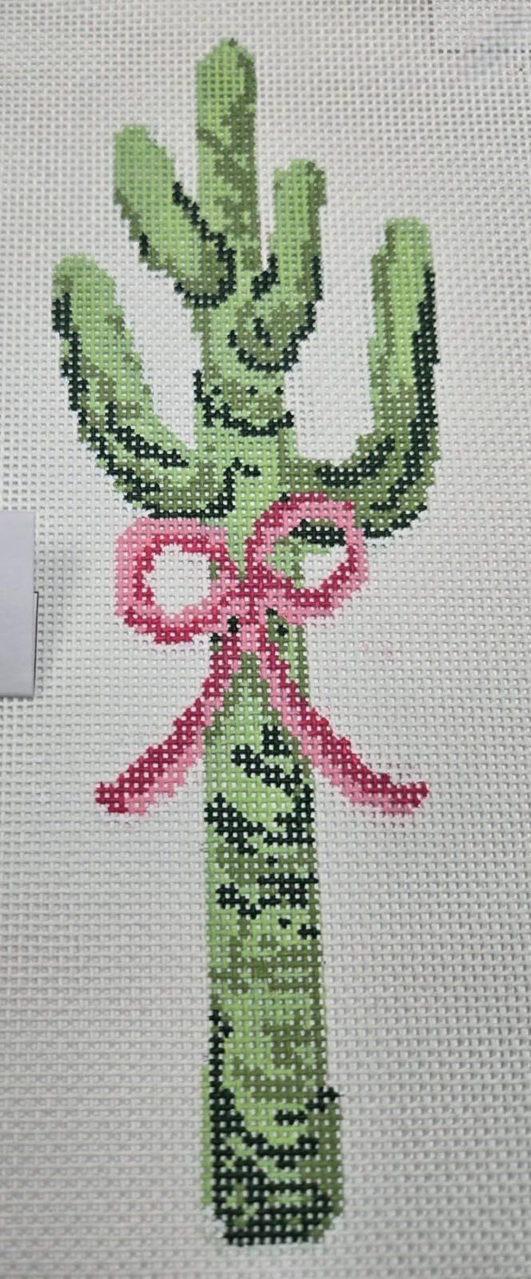 Saguaro Cactus With Pink Bow Needlepoint Canvas - Etsy