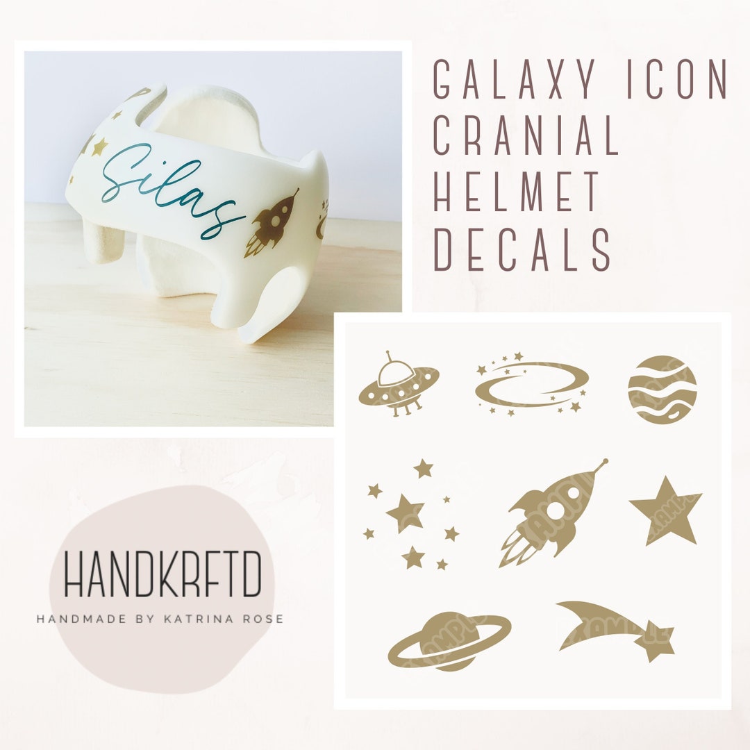 GALAXY ICON Decals for Cranial Helmet - DOC Band - Starband (name ...