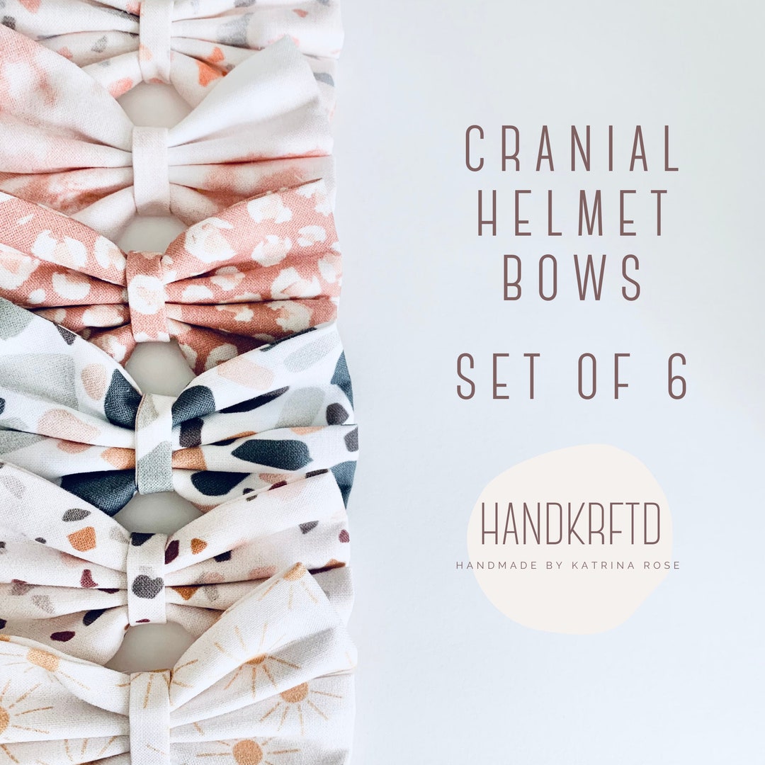 TICKLED PINK Collection (6 Cranial Helmet Bows) - Doc Band Bow ...