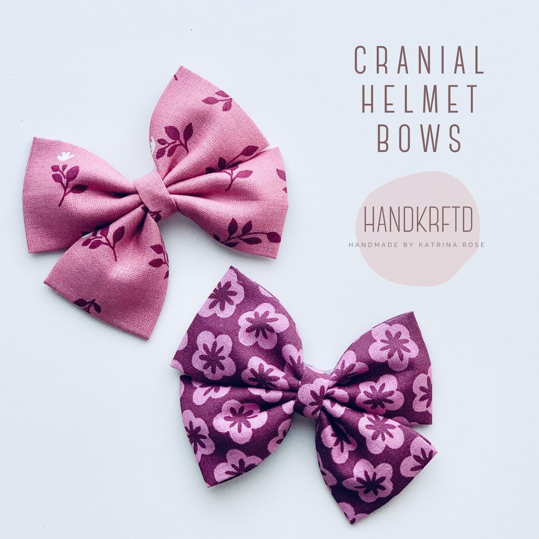 PLUMERIA & BOYSENBERRY Cranial Helmet Bows Doc Band Bow - Etsy