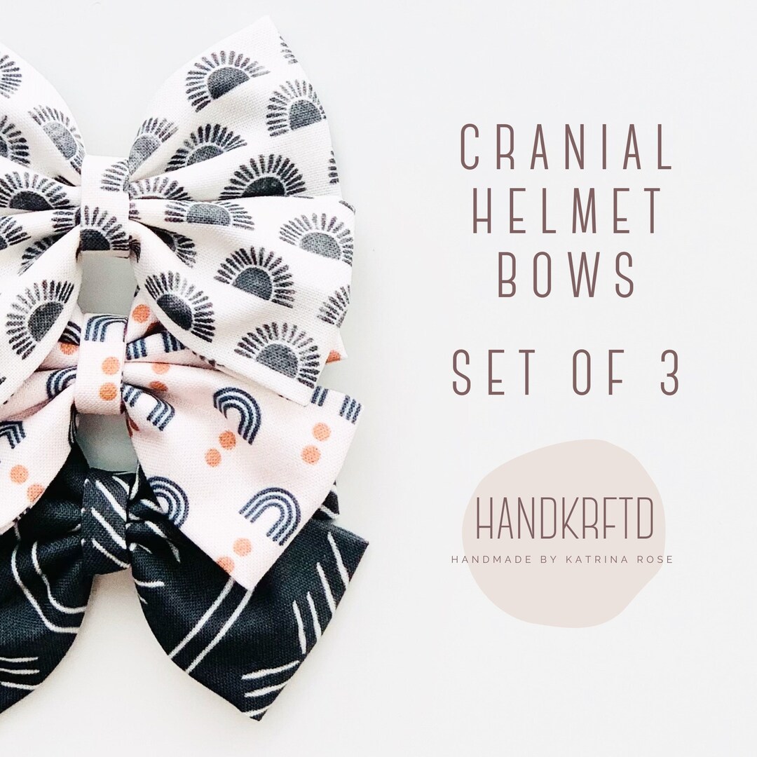 WANDERLUST Collection 3 Cranial Helmet Bows Doc Band Bow Starband Bow ...