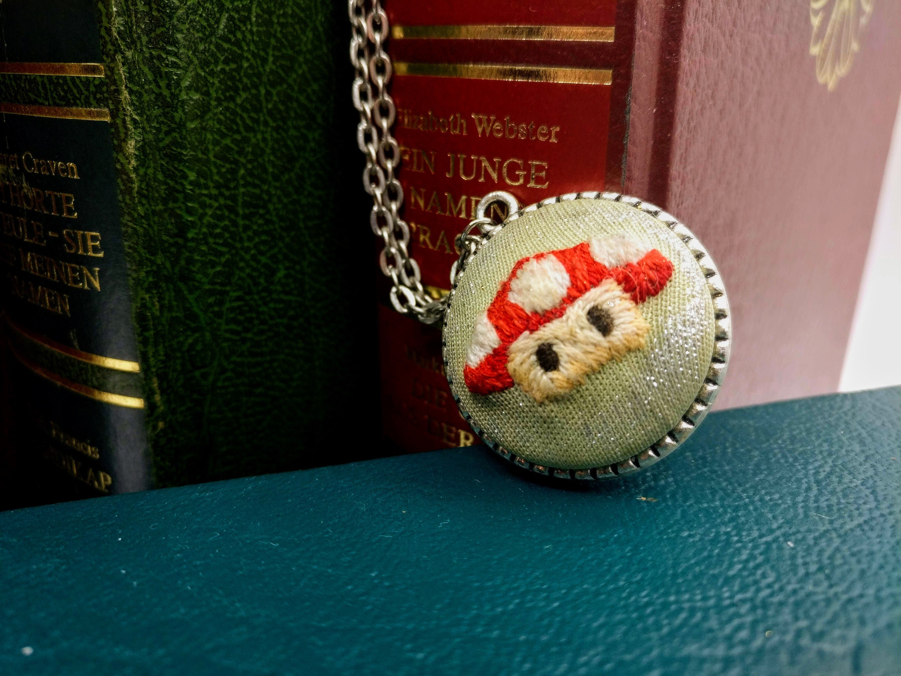Mushroom Cloud, Super Mario Pendant in 25mm. Victorian, Vintage, Retro ...