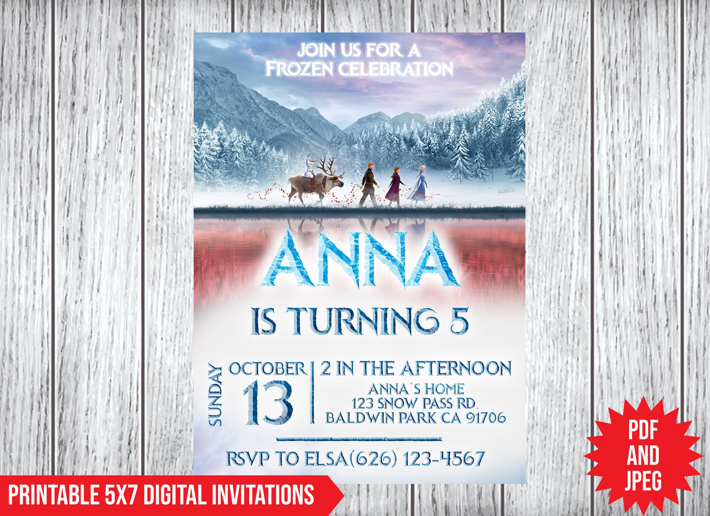 Frozen 2 Invitation Frozen 2 Printable Birthday Invitation | Etsy