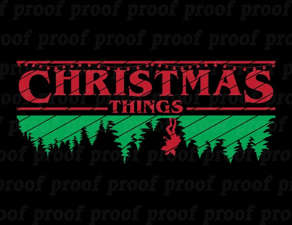 Stranger Things Christmas SVG DIY Cutting File Vector | Etsy