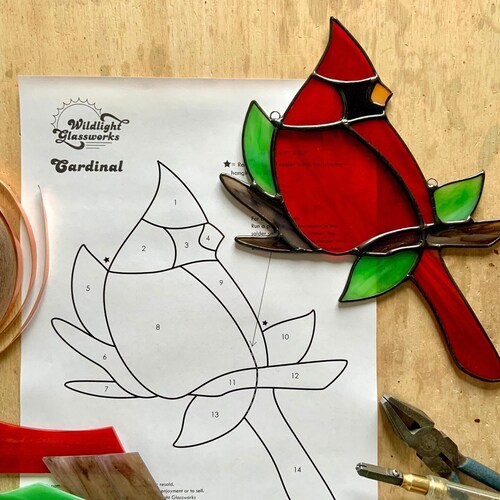 Waterfall Stained Glass Pattern - Etsy