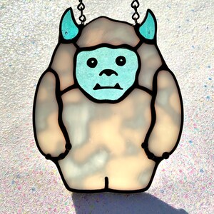 DIGITAL DOWNLOAD Pattern | Baby Yeti Stained Glass Pattern | Cute ...