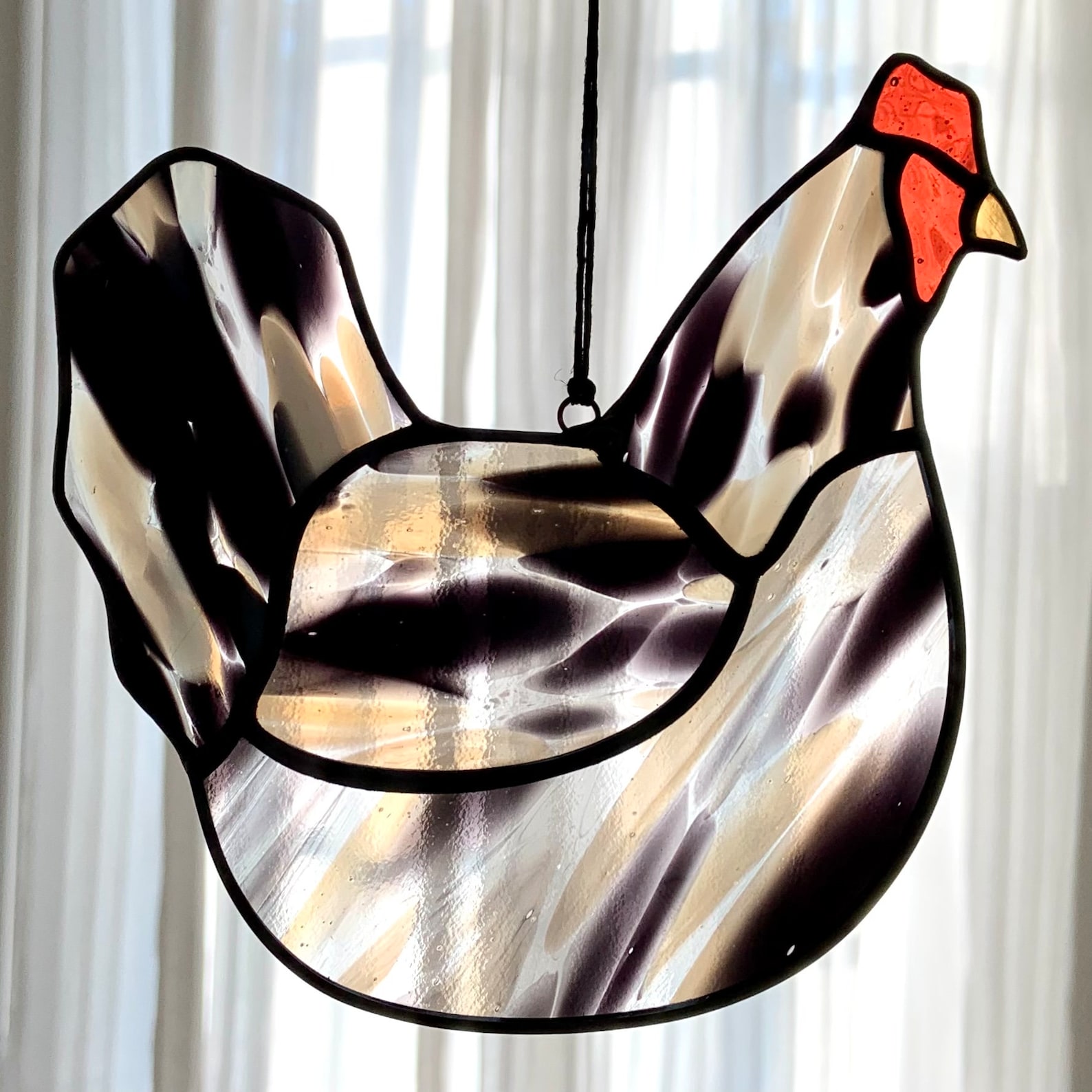 DIGITAL DOWNLOAD Pattern Chicken Hen Stained Glass Pattern Beginner - Etsy
