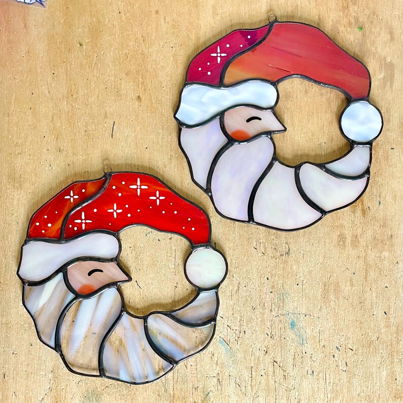 DIGITAL DOWNLOAD Pattern | Santa Moon Stained Glass Pattern | Easy ...