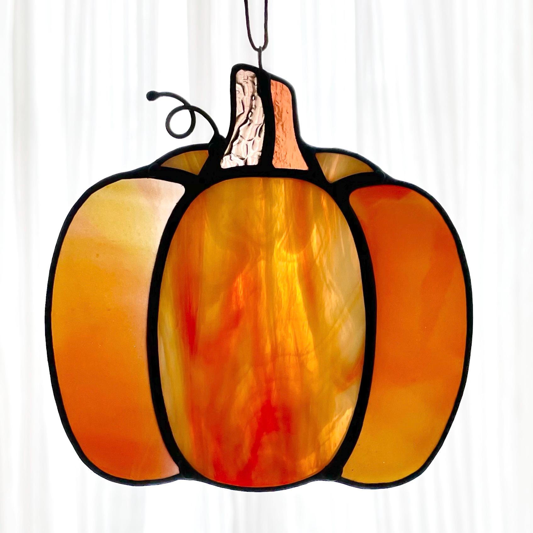 PUMPKIN Stained Glass Pattern (digital Download) Beginner Fall Autumn ...