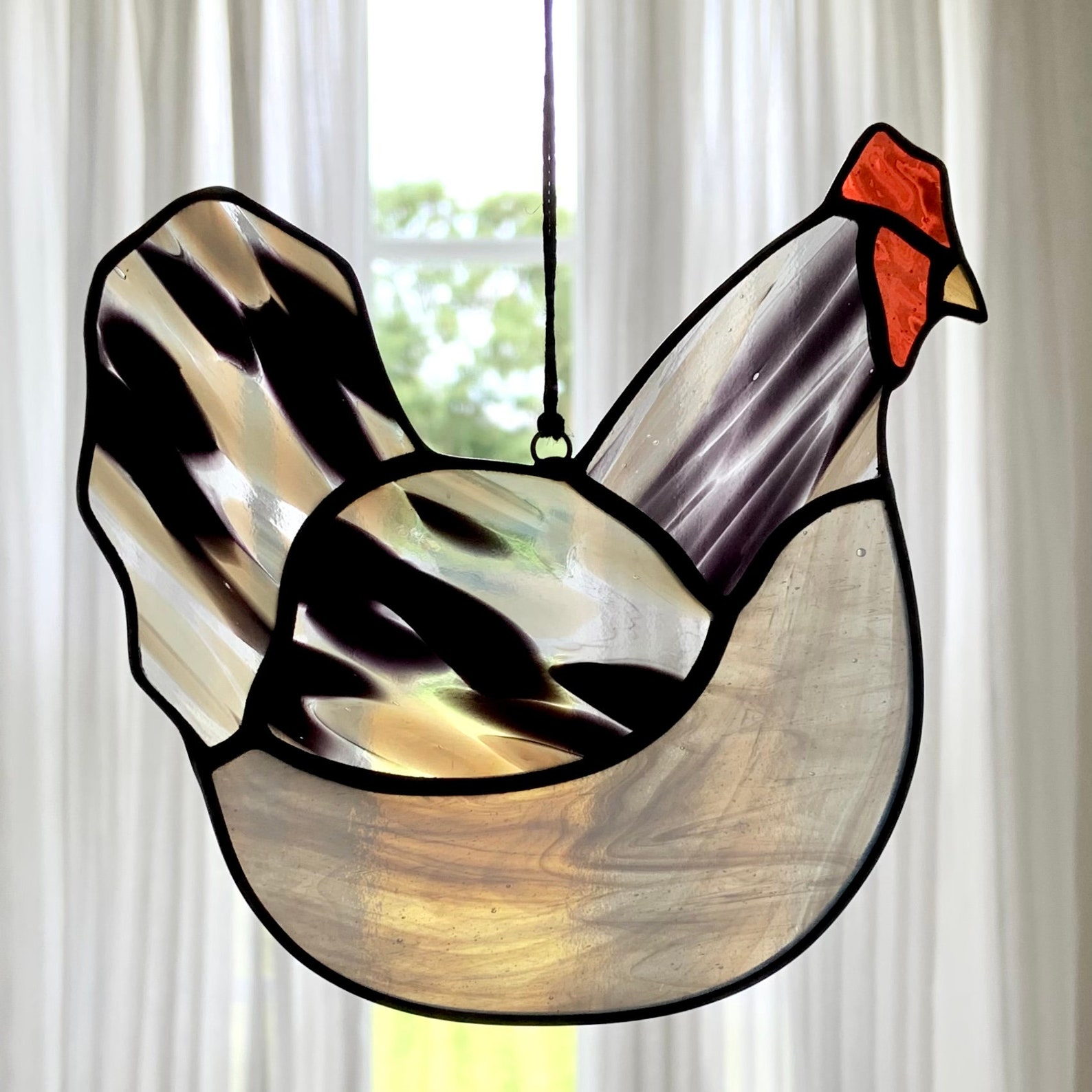 DIGITAL DOWNLOAD Pattern Chicken Hen Stained Glass Pattern Beginner - Etsy