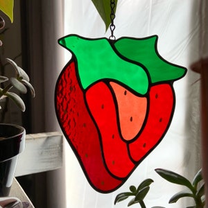 DIGITAL DOWNLOAD Pattern | Juicy Strawberry | Stained Glass Pattern - Etsy