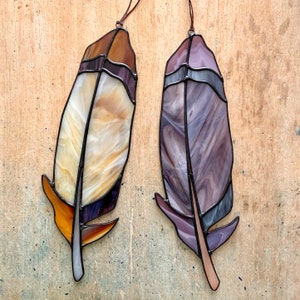 DIGITAL DOWNLOAD Pattern | Hawk Feather Stained Glass Pattern ...