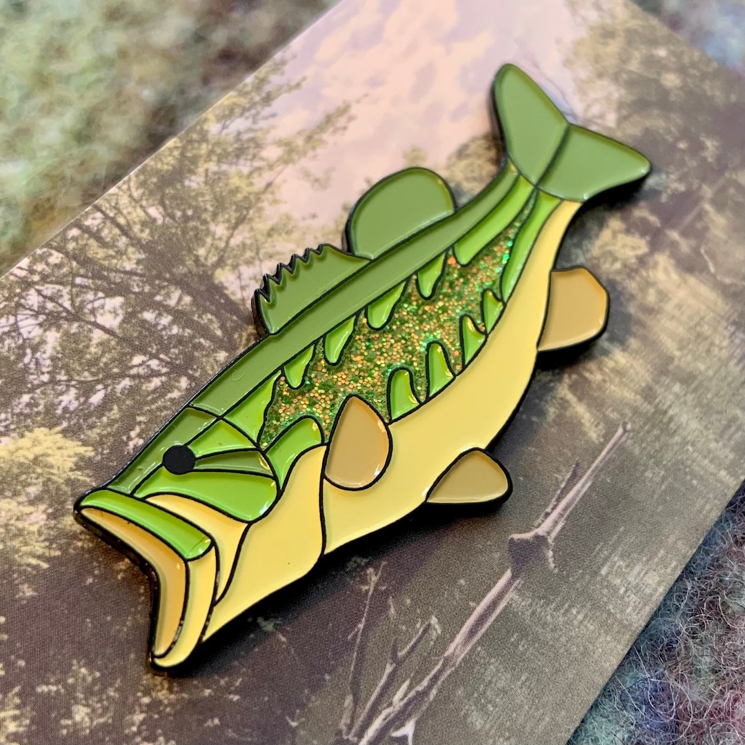 Largemouth Lightning Billy Bass Bass Fish Enamel Pin BMFS - Etsy