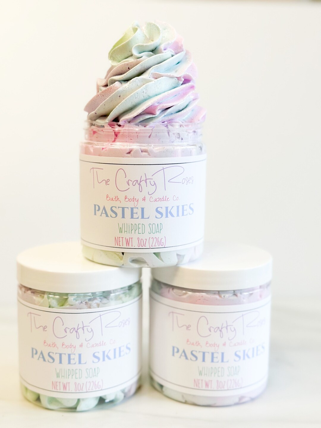 NEW! Pastel Skies Whipped Soap | Black Raspberry Vanilla Foaming Bath Whip |gift | Self Care ...