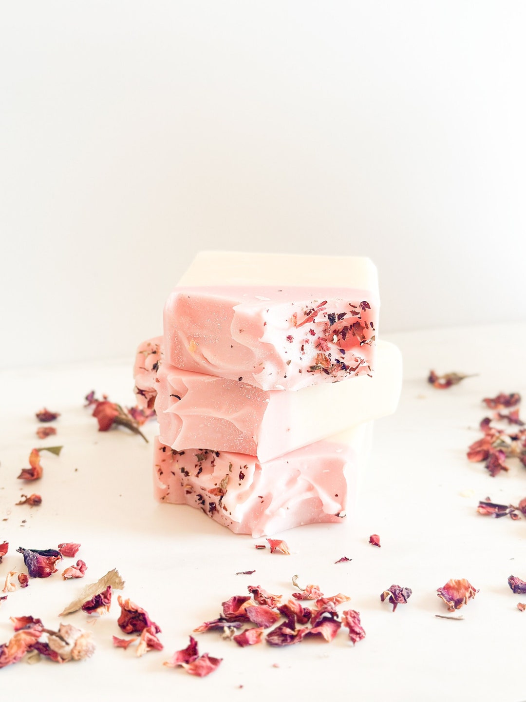 Pink Roses Soap Bar| Pink Rose Clay Soap | Natural Soap | Cold Process ...